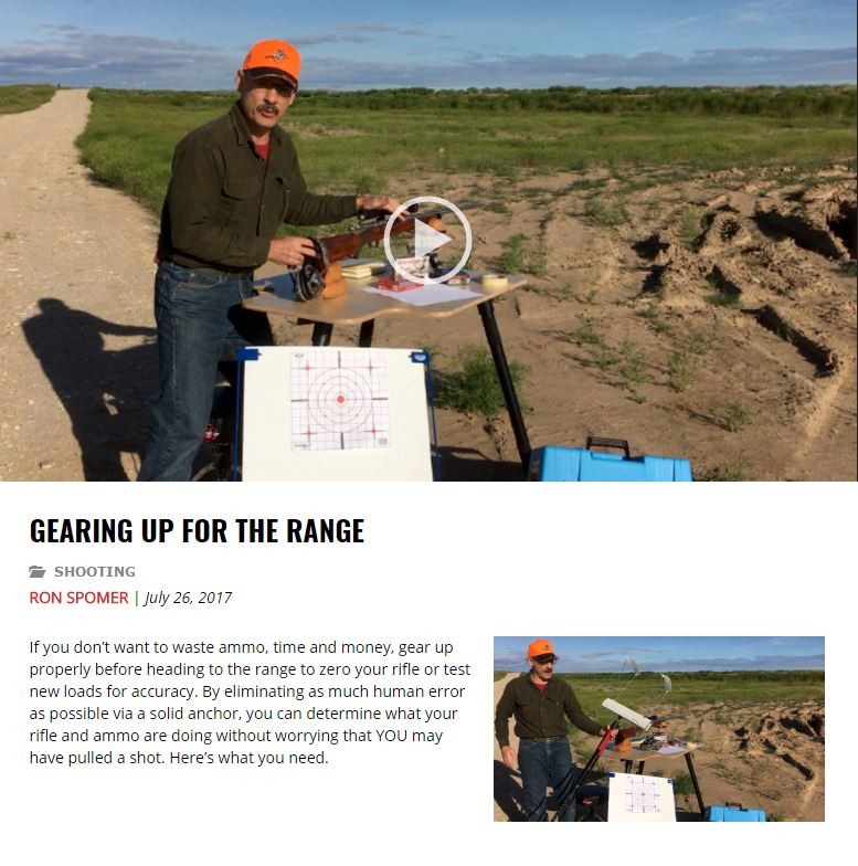 Ron Spomer on gearing up for the range.