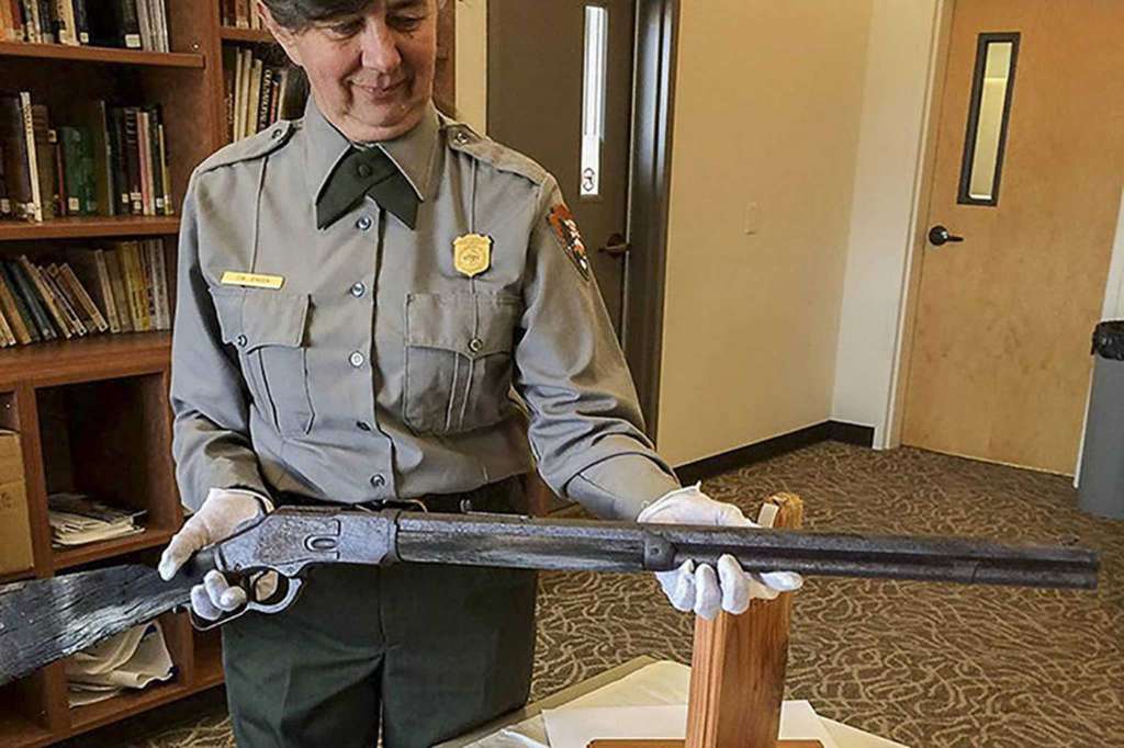 132-year-old Model 1873 found against a tree at Great Basin National Park.