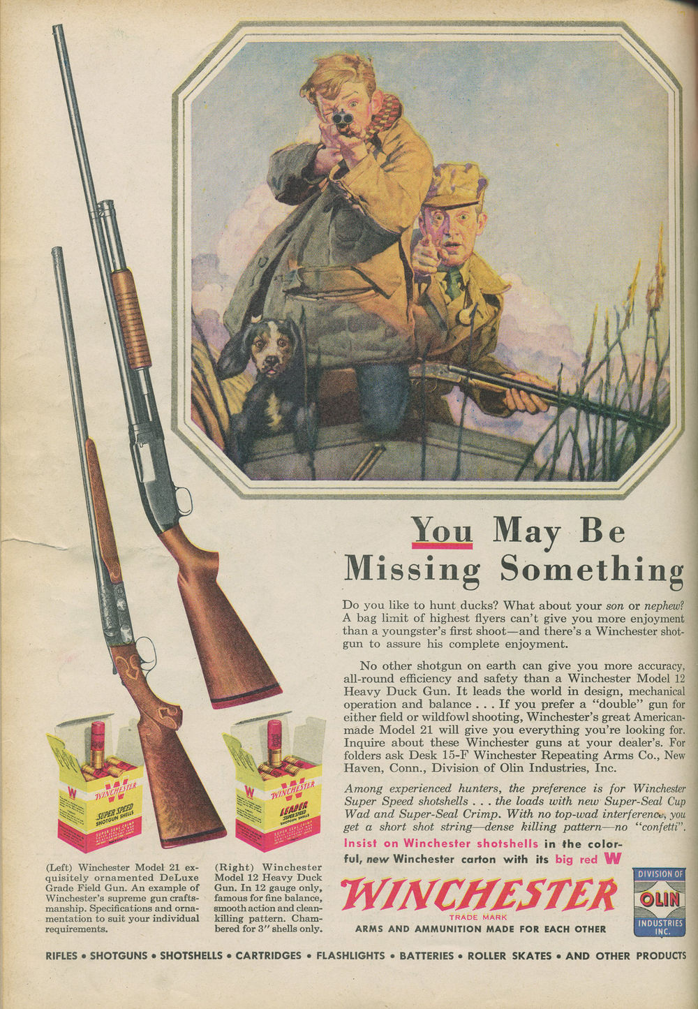 New and Vintage Winchester Advertisements